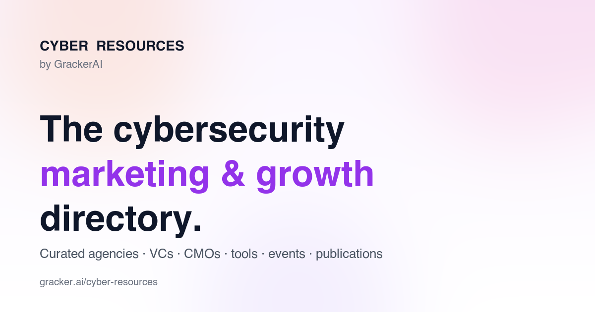 Cyber Resources: Cybersecurity Marketing & Growth Directory
